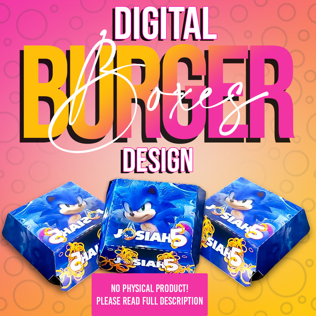 Digital Burger Box Design – KB Balloons and More