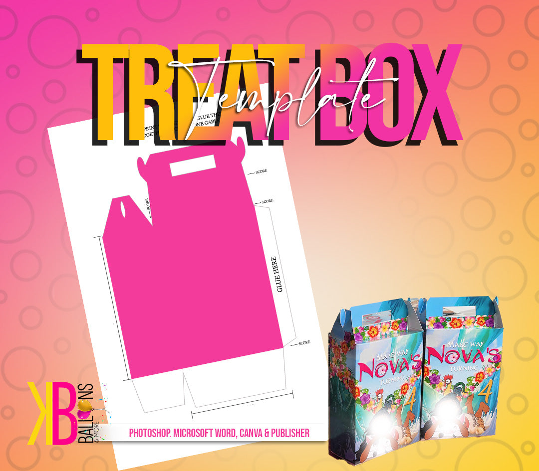 Treat Box Template – KB Balloons and More