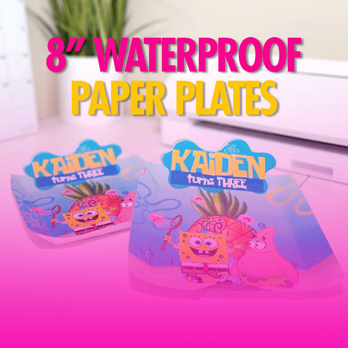 8" Waterproof Paper Plates – KB Balloons and More