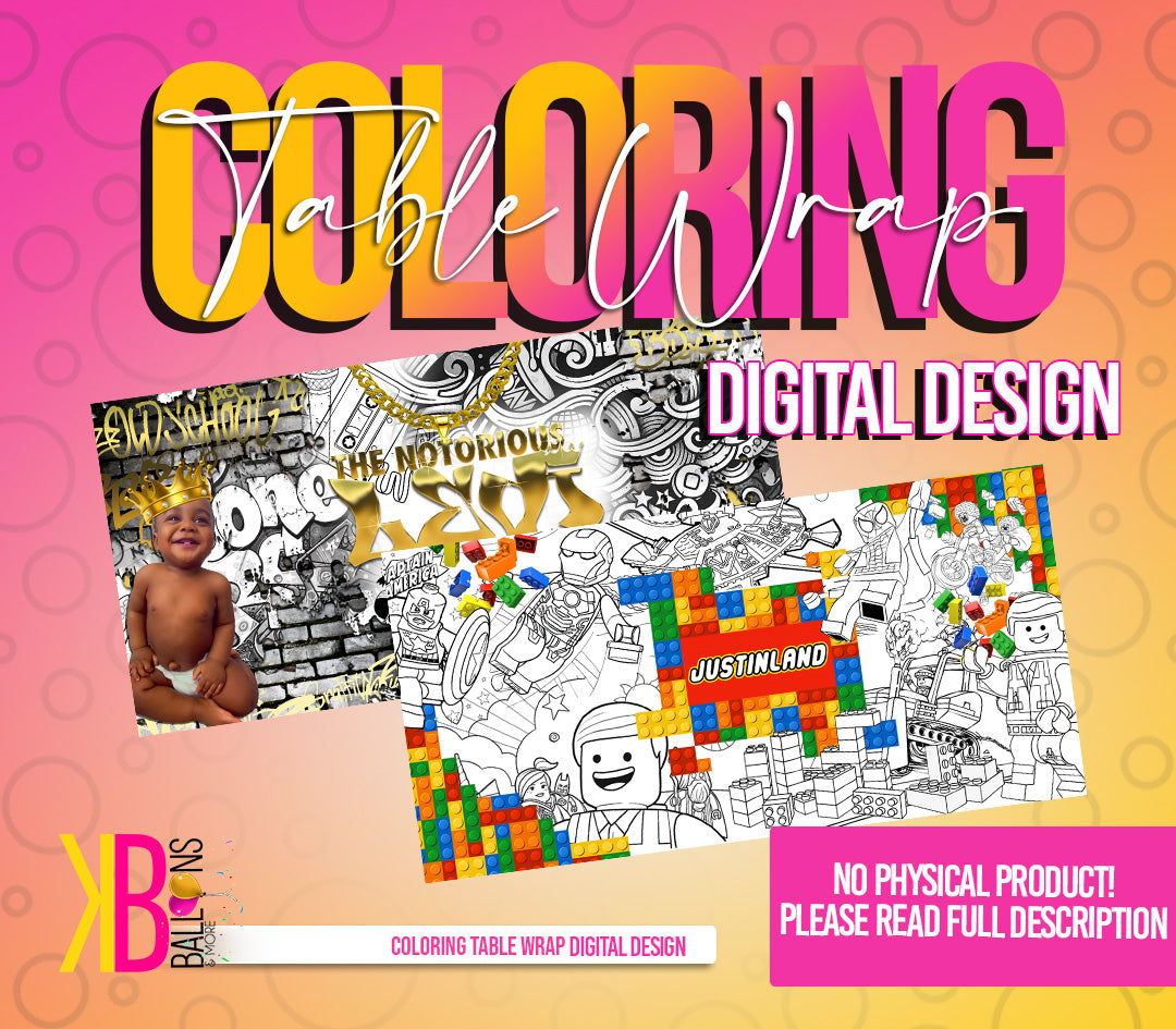 Digital Table Wrap Design – KB Balloons and More